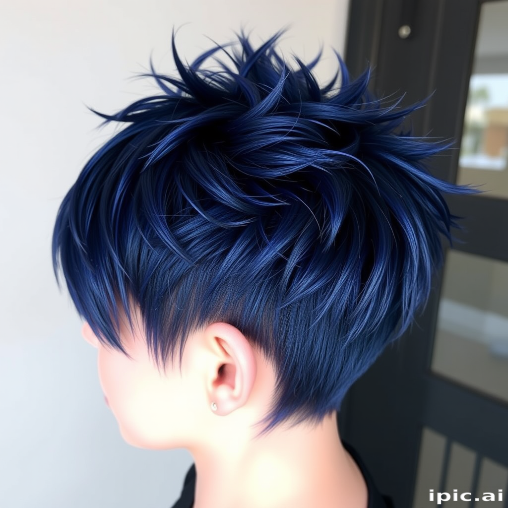 Vibrant Blue Spiky Hairstyle: A Bold and Stylish Look for All