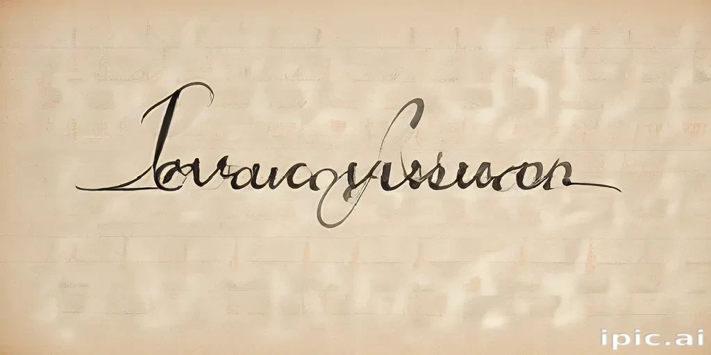 Elegant Calligraphy Art Displaying the Word 'Lava' in Beautiful Script