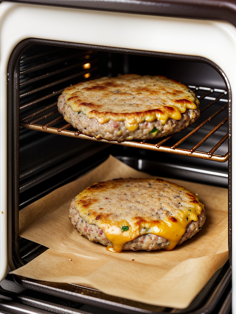 Delicious Cheesy Patties Cooking in a Modern Oven with Perfect Texture