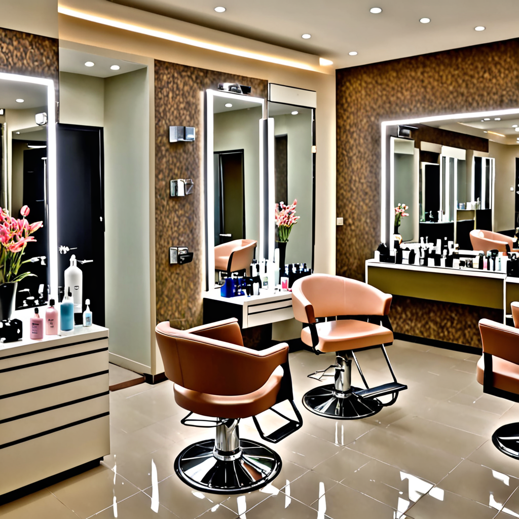 beauty salon with women
