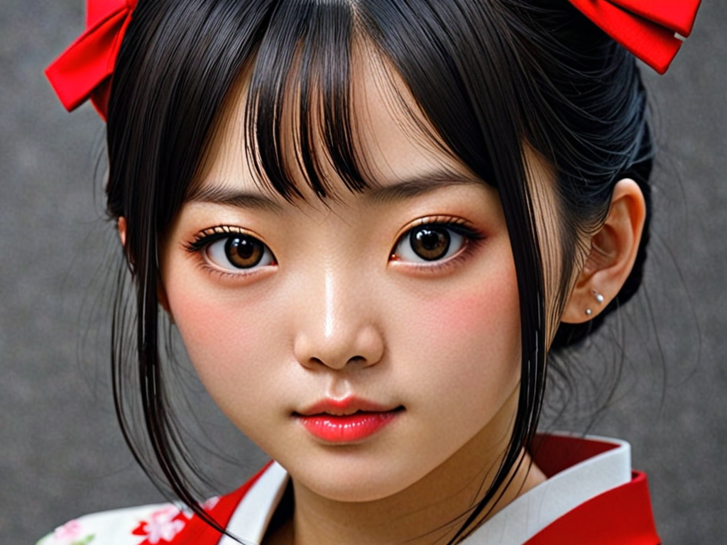 hyper realistic cute girl japanese