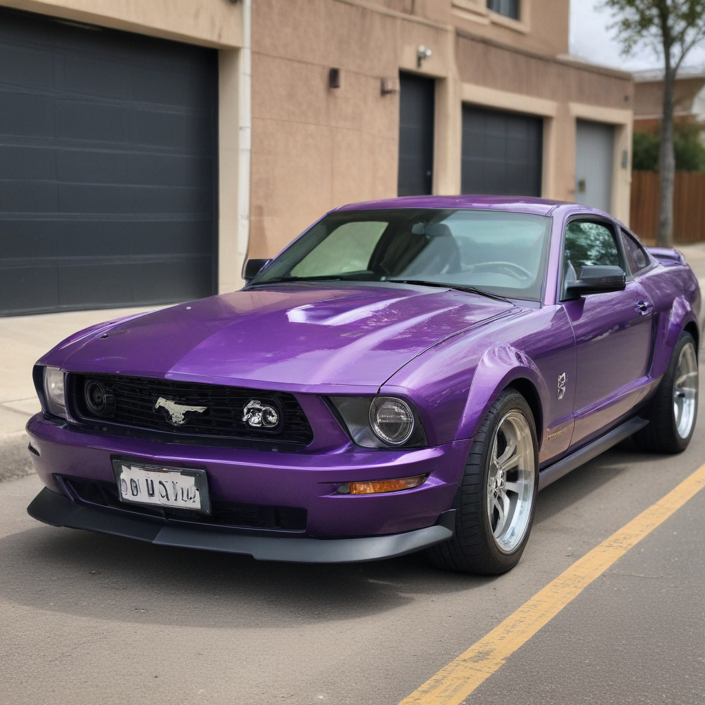 a Ford Mustang GT, Purple