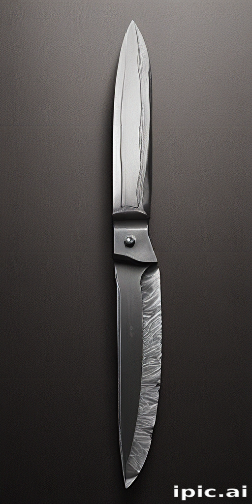Elegant Handcrafted Folding Knife with Intricate Blade Design and ...