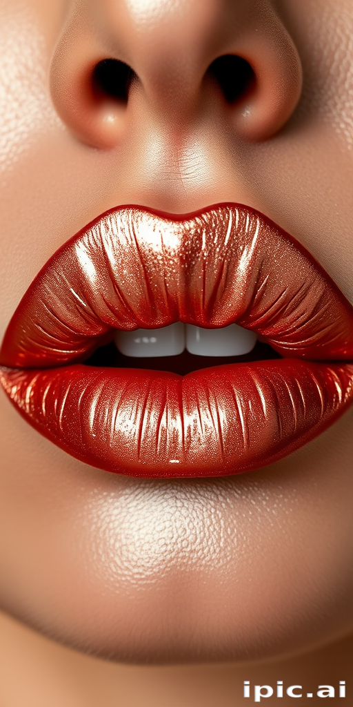 Radiant and Glossy Lips with a Stunning Metallic Finish and Shine