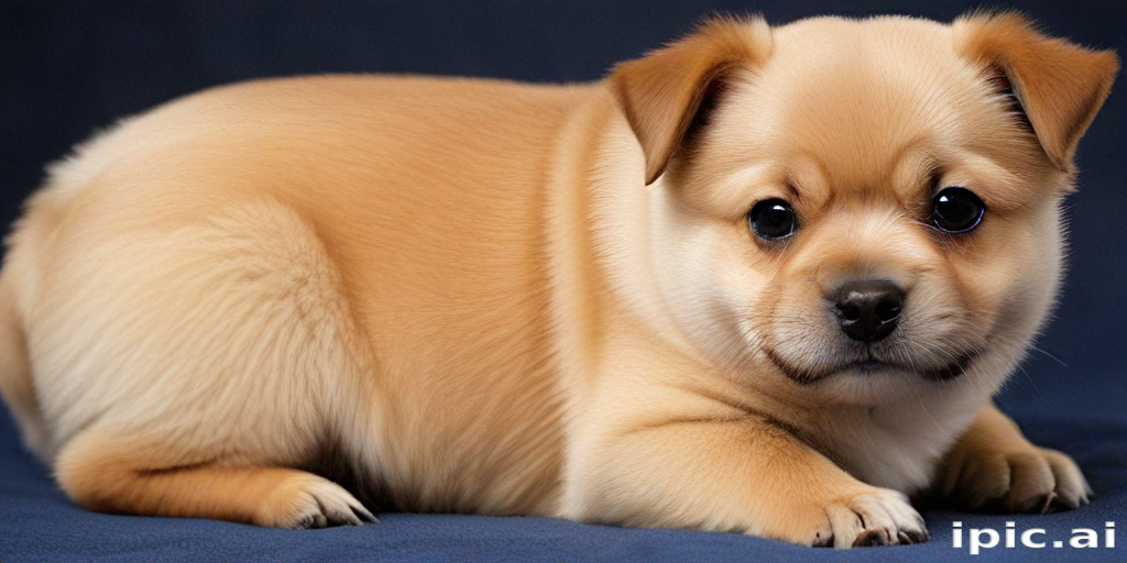 Adorable Fluffy Puppy with Round Face and Big Curious Eyes