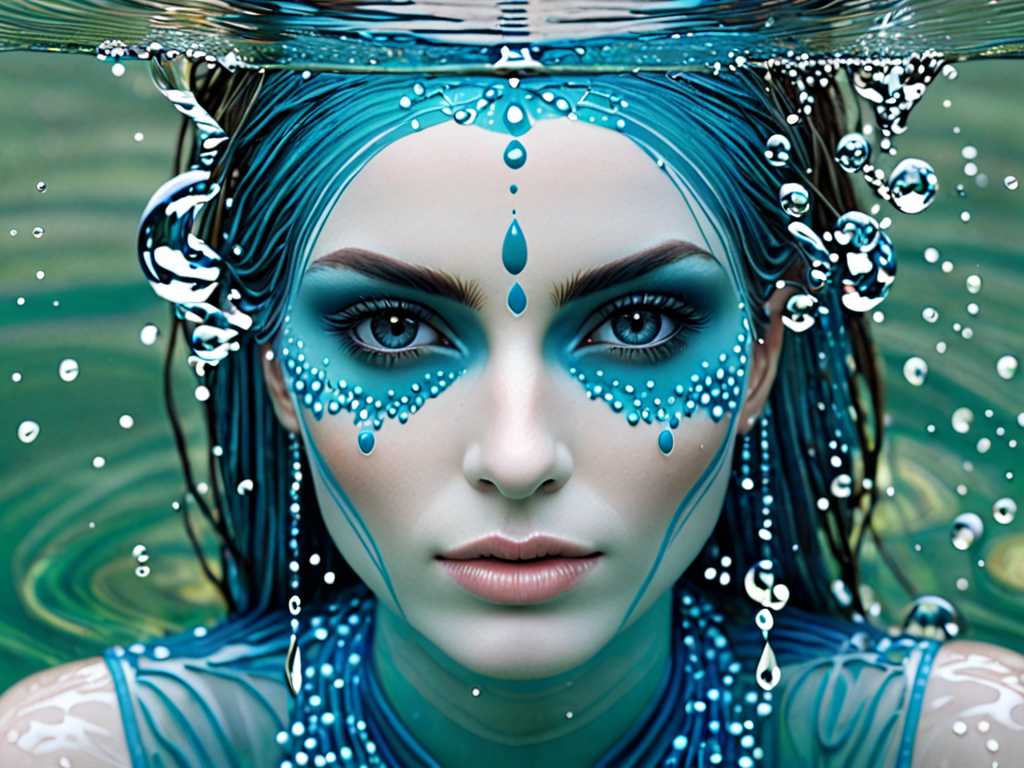 holy spirt water lady form very pretty must be blue skined
