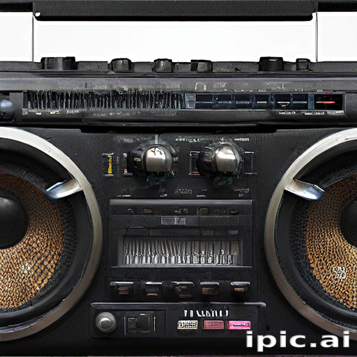 Vintage Boombox Featuring Dual Speakers and Classic Audio Controls from ...