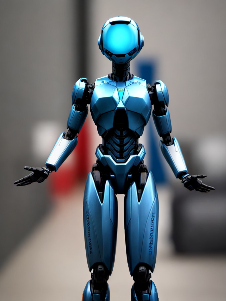 LARGE LANGUAGE MODEL visualised as a humanoid robot