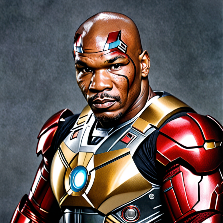mike tyson in iron man suit