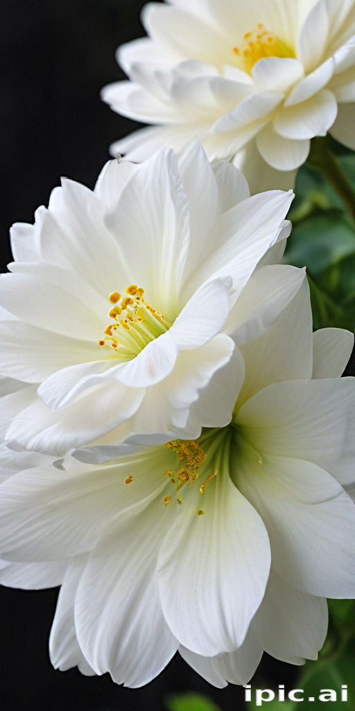 Stunning Close-Up of Elegant White Flowers in Full Bloom and Detail