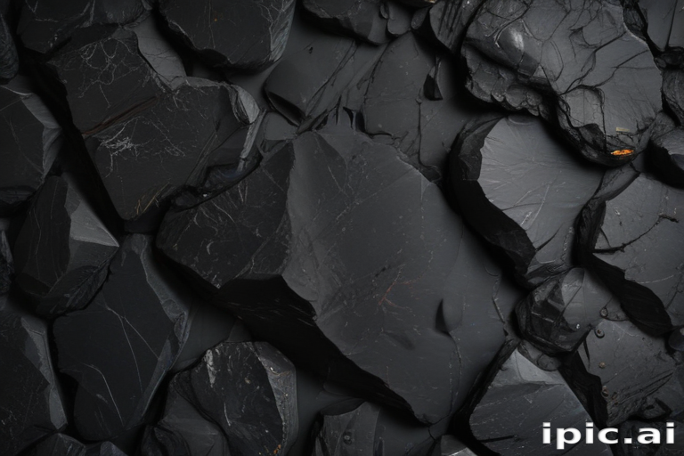 A Close-Up View of Dark, Textured Rocks Forming an Intricate Pattern.