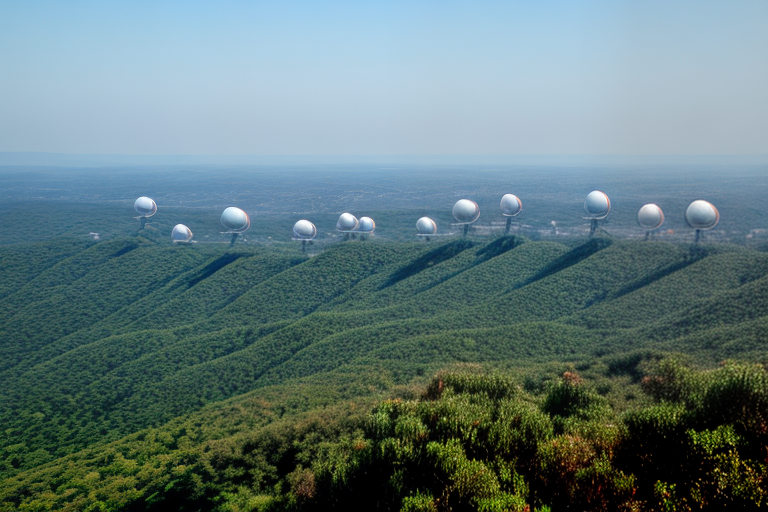 Air dishes transmit broadcast signals