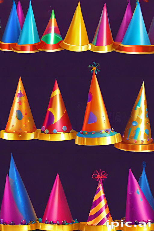 Colorful Party Hats Displayed Together for a Fun Celebration Atmosphere