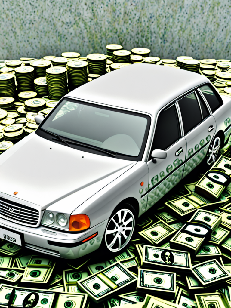 Car with money