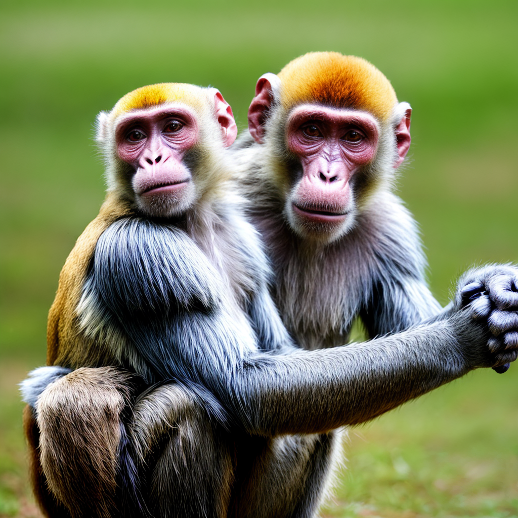 a king monkey giving okay thumb impression