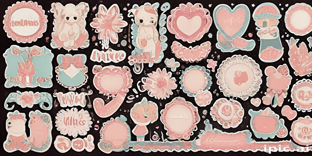 A Colorful Collection of Cute Stickers Featuring Adorable Characters ...