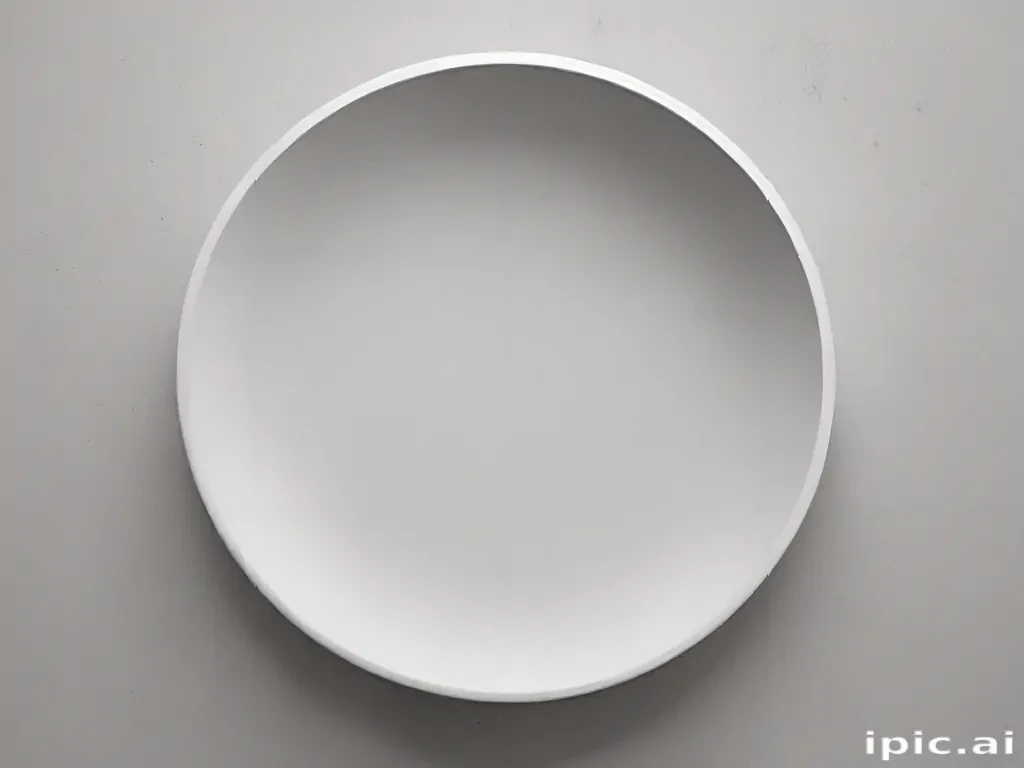 Minimalist White Oval Plate on a Neutral Background for Elegant Dining