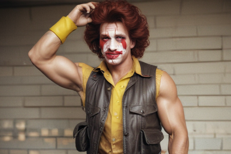 Ronald mcdonald as rambo