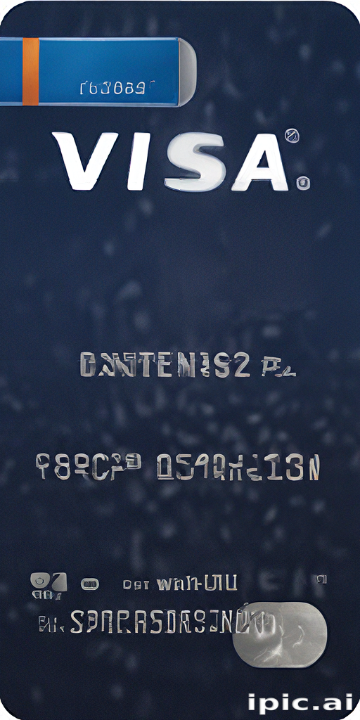 An Image of a VISA Credit Card with Distorted Text and Design Elements