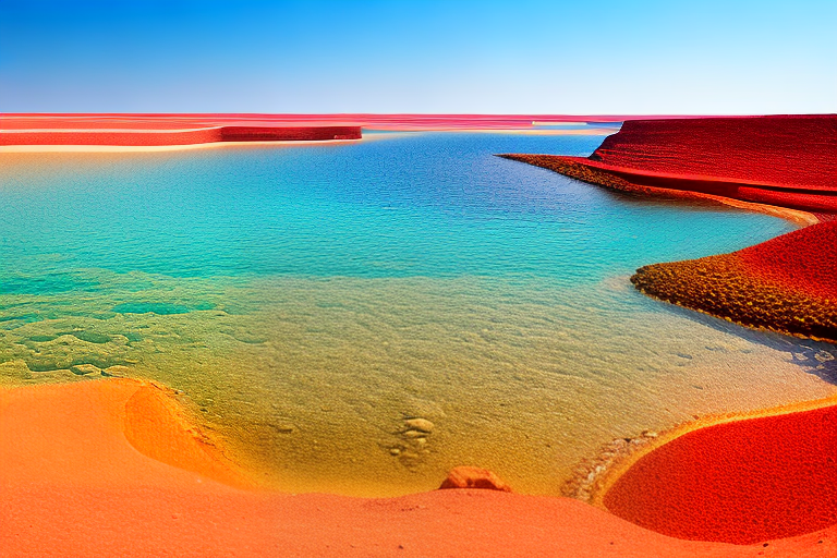 Landscape of red sea, realistic, high quality, high details