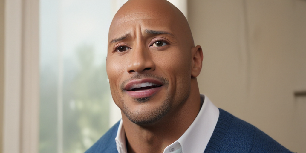 Dwayne Johnson is crying because he broke his toy.