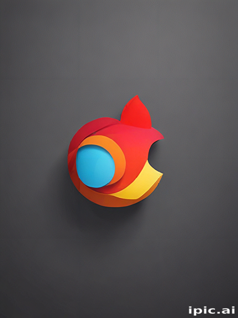 Creative Fusion of Apple and Chrome Logos in Vibrant Colors and Design