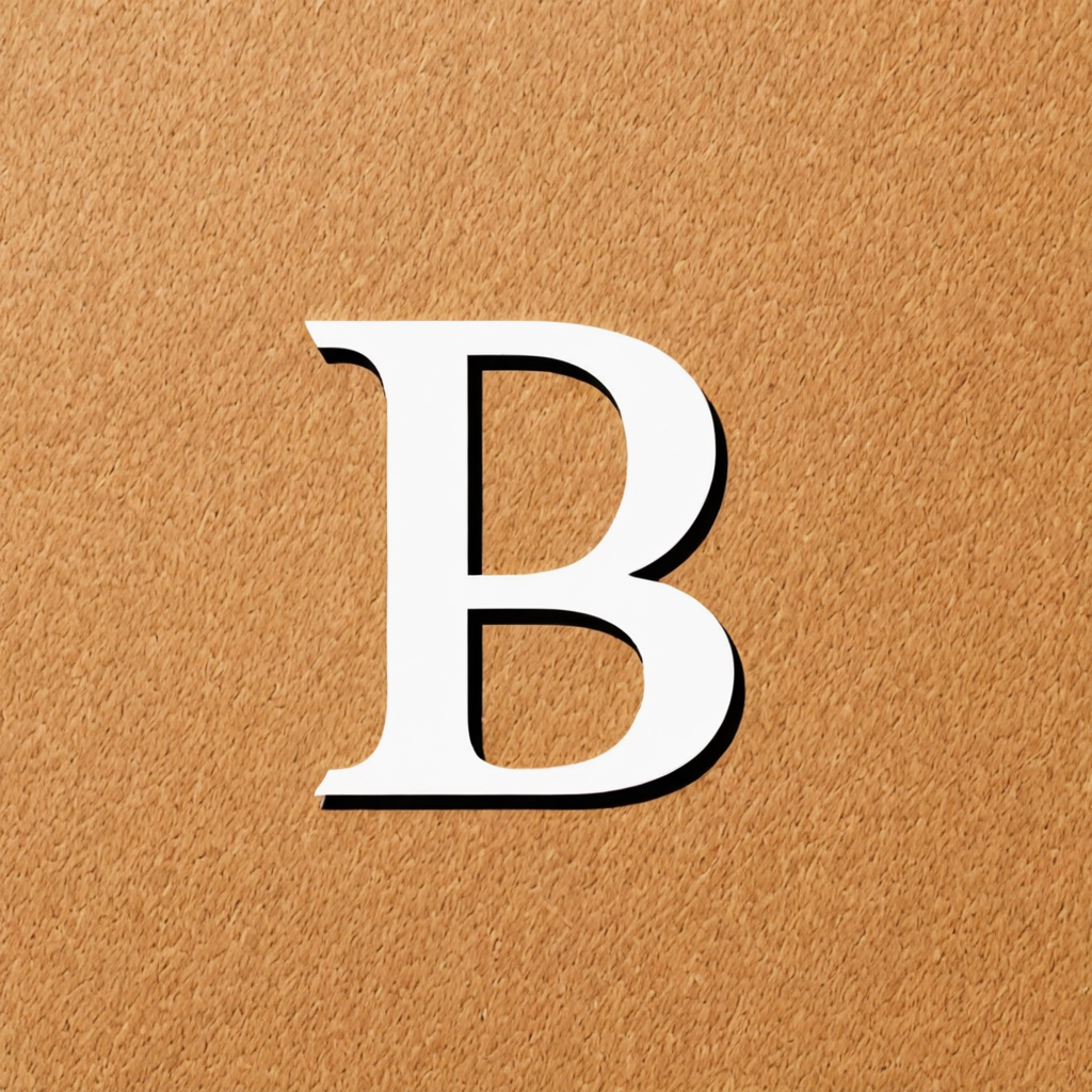 An elegant letter B