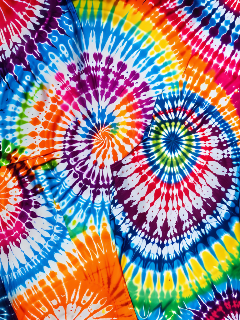 Vibrant and Colorful Tie-Dye Patterns Creating a Psychedelic Visual ...