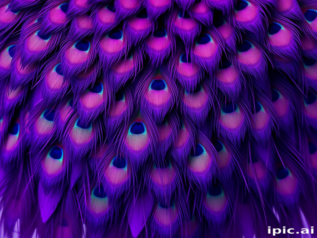 Vibrant Purple and Blue Feathers Showcasing Nature's Stunning Color ...
