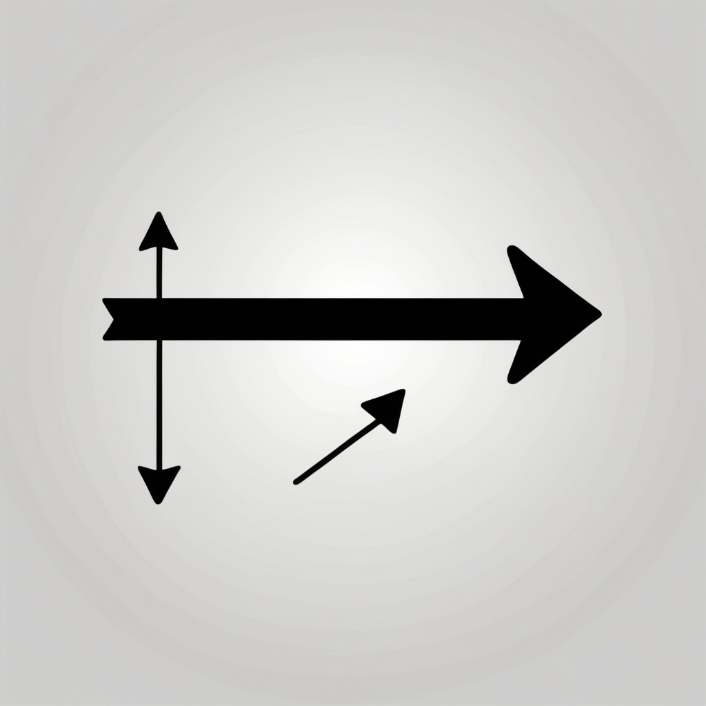 Symbolic Representation of Directional Movement with Arrows Indicating ...