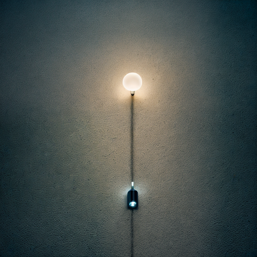 a sad cinematic scene with a light in the middle