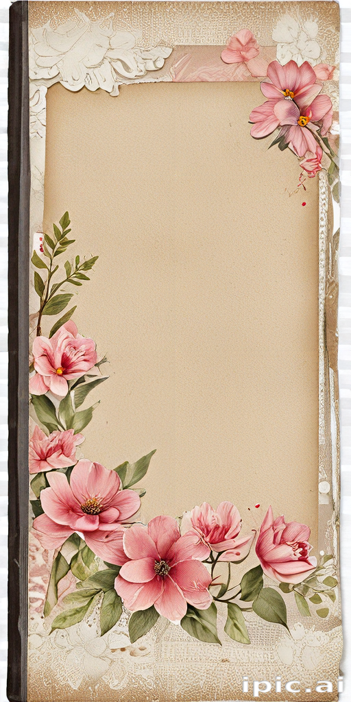 Elegant Floral Frame Design for Creative Writing or Artistic Projects