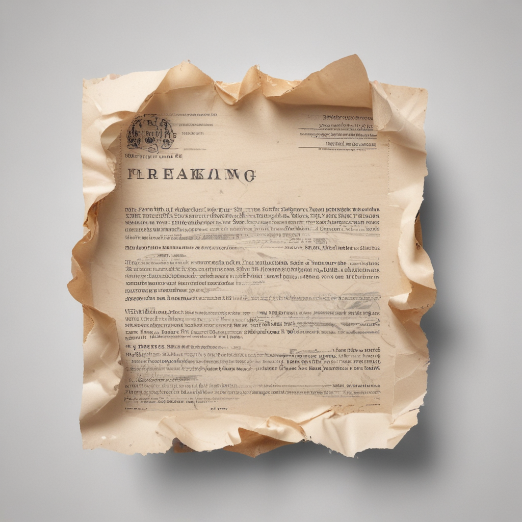 An Old Torn Document with Intriguing Text and Historical Significance ...