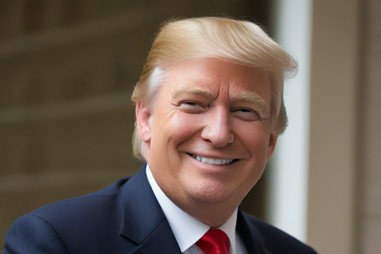 smiling donald trump