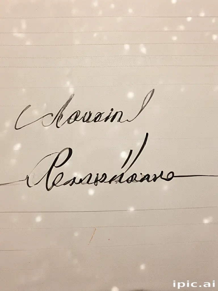 A Beautiful Display of Elegant Calligraphy with Artistic Flourishes and ...