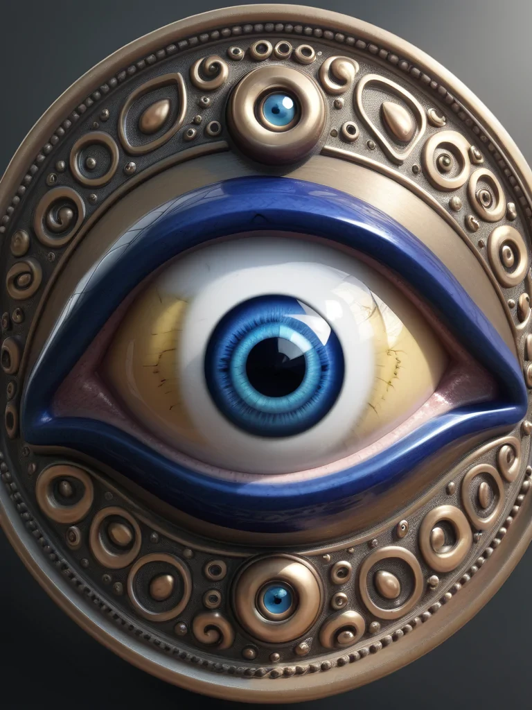 Intricate Decorative Eye Design Featuring Vibrant Colors and Textured ...