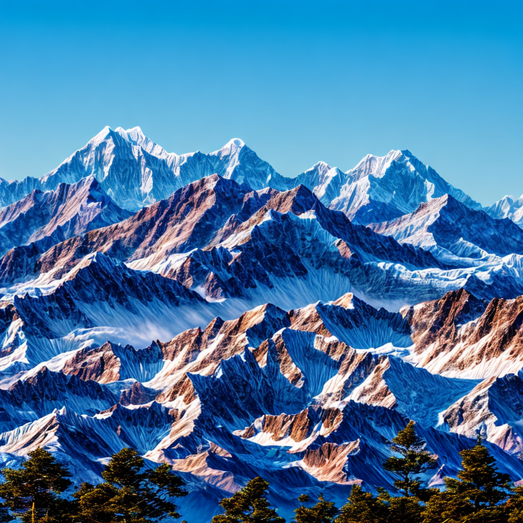 create a himalayan range of nepal