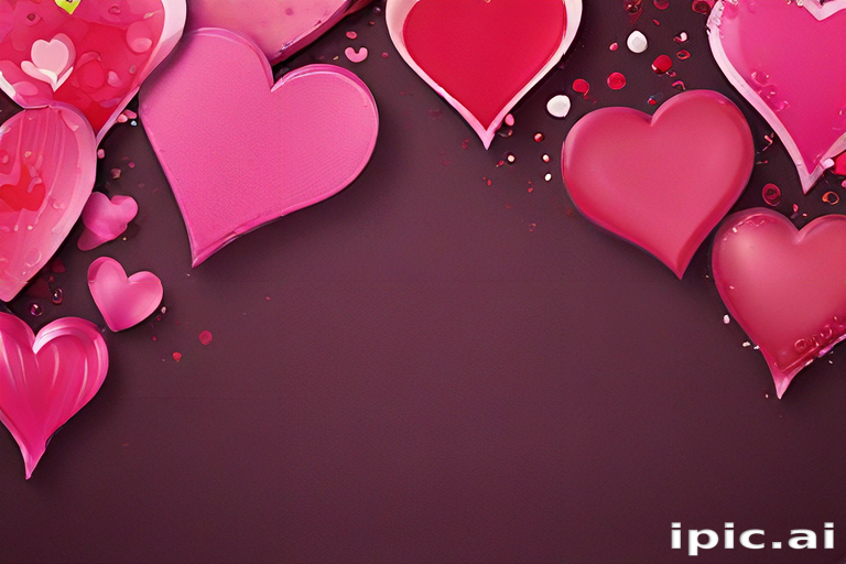 Colorful Heart Shapes on a Dark Background for Romantic Celebrations ...