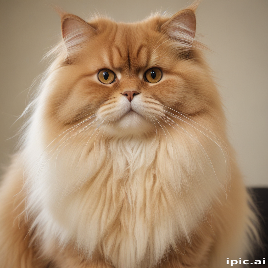 A Majestic Ginger Cat with Fluffy Fur and Captivating Eyes.