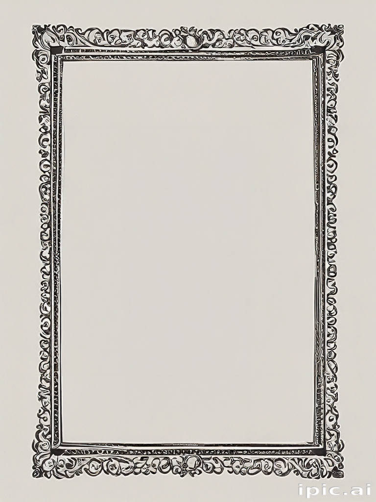 Elegant Ornate Picture Frame Design Ready for Your Custom Artwork Display