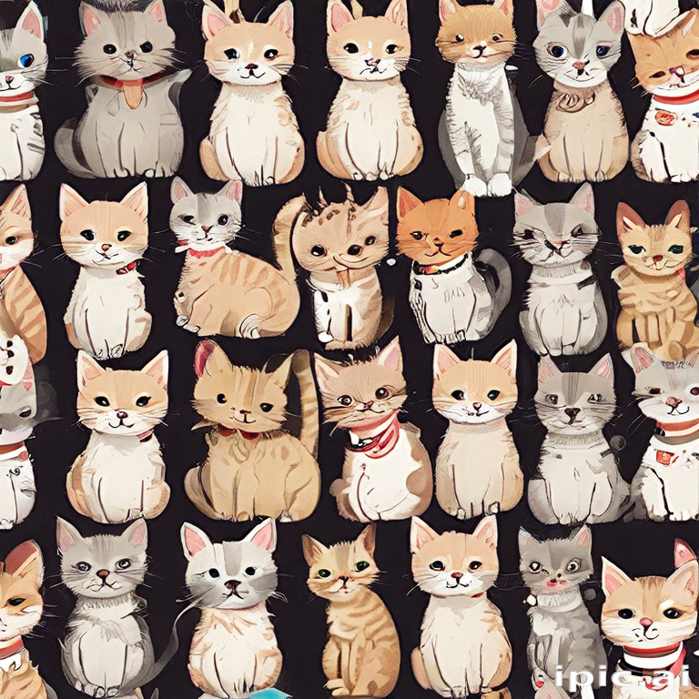 A Colorful Collection of Adorable Cats Displaying Various Breeds and ...