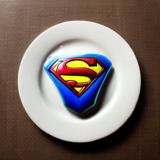 cartoon style, Superman is a chef in a posh hotel