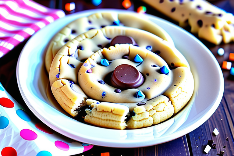 Delicious Spiral Dessert with Chocolate Discs and Colorful Sprinkles on ...