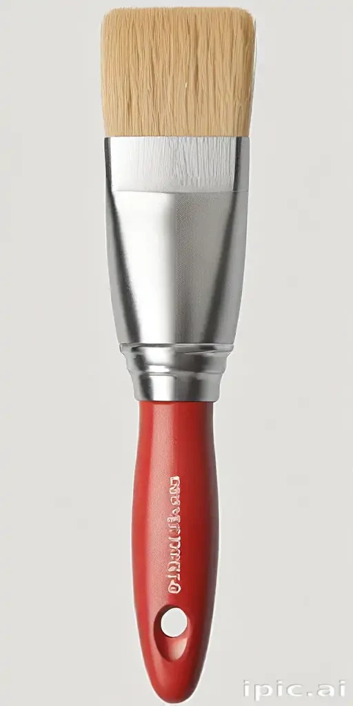 High-Quality Paint Brush with Red Handle and Durable Bristles for ...