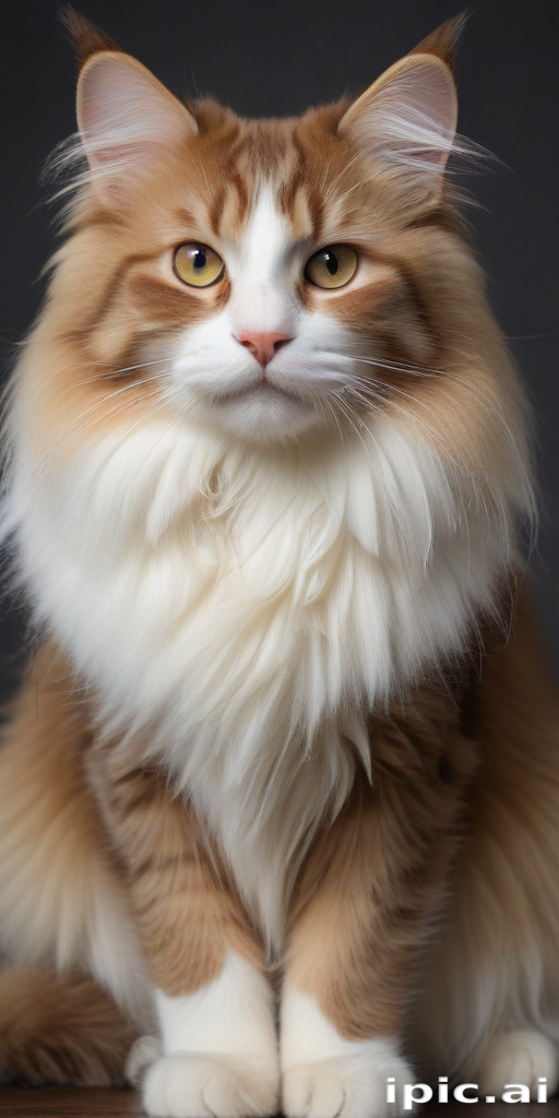 Regal and Majestic: A Portrait of a Stunning Long-Haired Cat