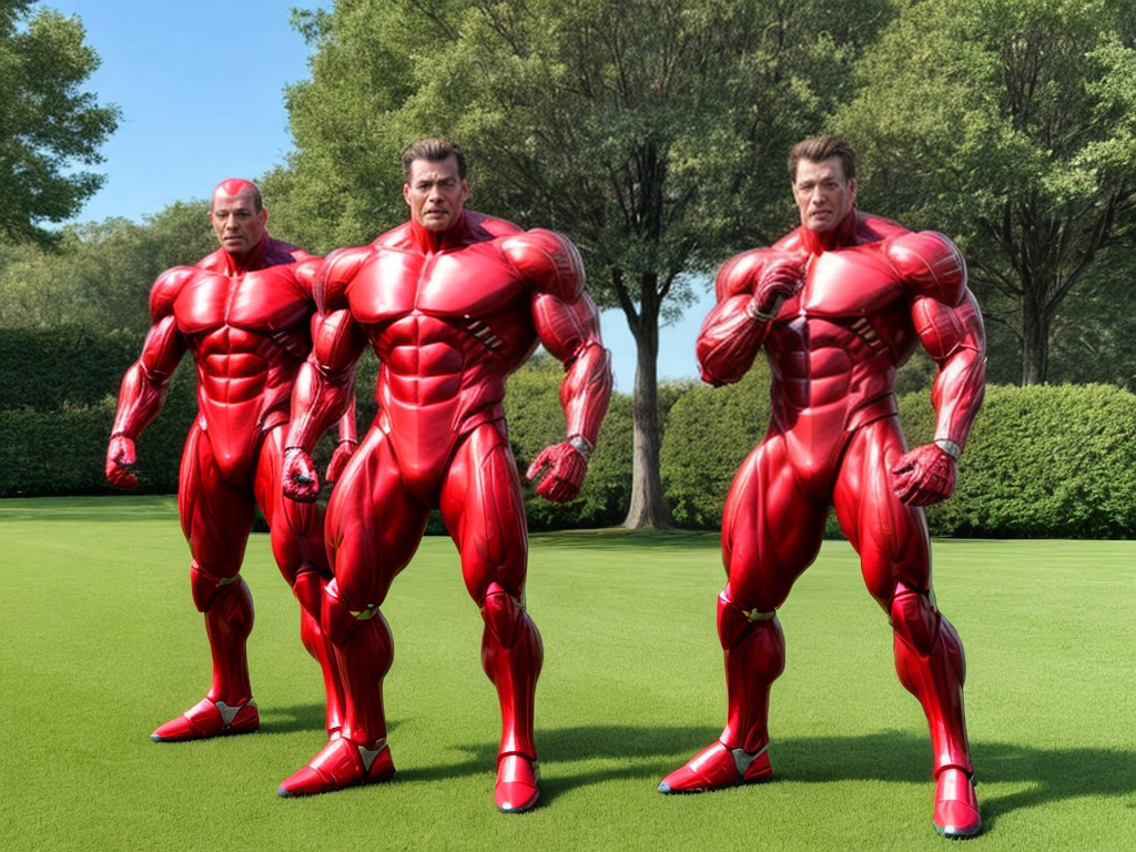 two muscular humanoid servants