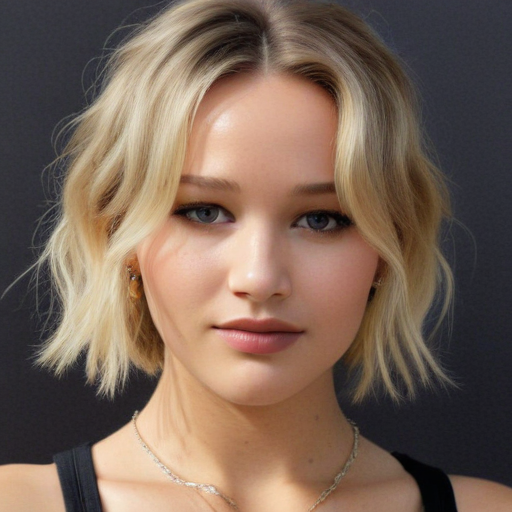 Jennifer Lawrence with padlock round her neck