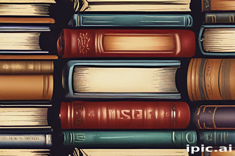 A Colorful Collection of Vintage Books Stacked Together on a Shelf