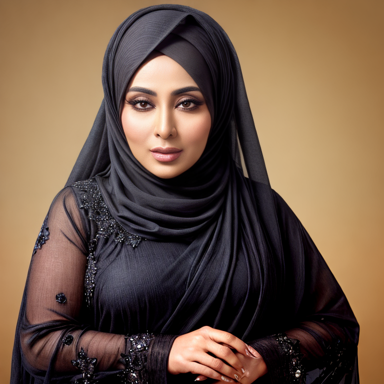 full hijab with shining eyes, full portrait, ultra high detailed, soft ...