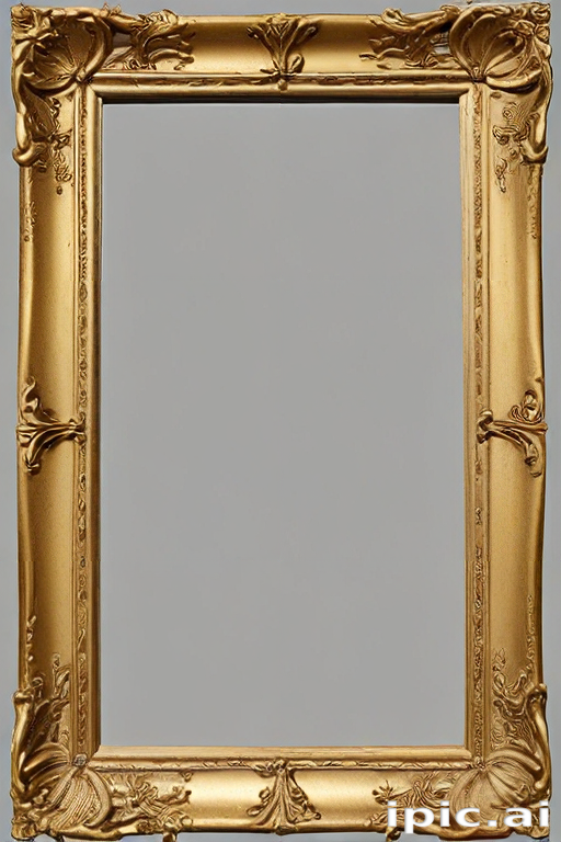 An Elegant Vintage Gold Frame Awaiting a Beautiful Reflection or Artwork